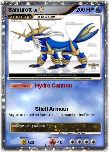 Pokémon Samurott 396 396 - Hydro Cannon - My Pokemon Card