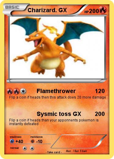 Pokémon Charizard GX 8 8 - Flamethrower - My Pokemon Card
