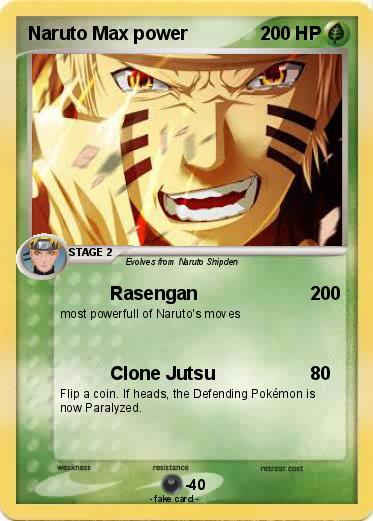Pokémon Naruto Max power - Rasengan - My Pokemon Card