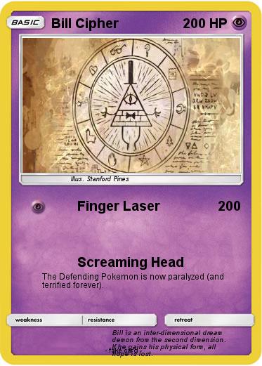 Pokémon Bill Cipher 456 456 - Finger Laser - My Pokemon Card