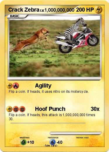 Pokémon Crack Zebra - Agility - My Pokemon Card