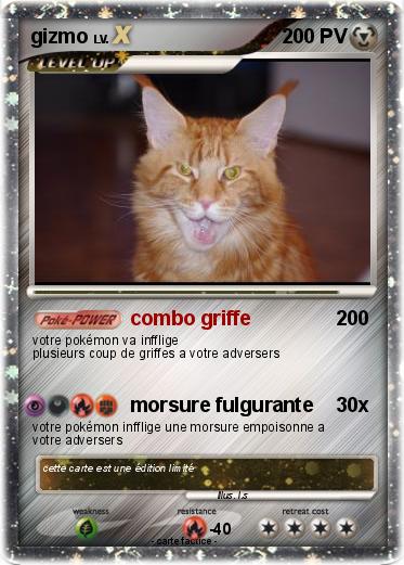 Pokémon gizmo 85 85 - combo griffe - Ma carte Pokémon