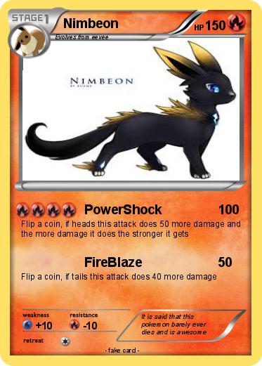 Pokémon Nimbeon 10 10 - PowerShock - My Pokemon Card