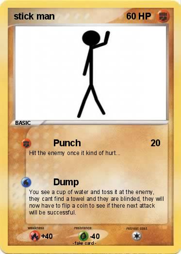 Pokémon stick man 128 128 - Punch - My Pokemon Card
