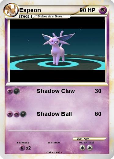 Pokémon Espeon 821 821 - Shadow Claw - My Pokemon Card
