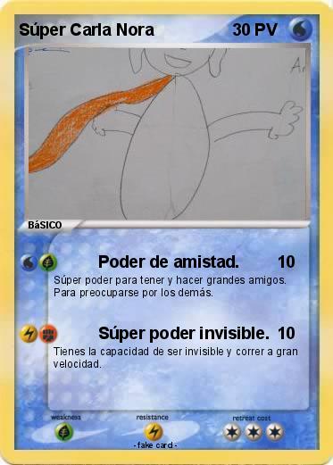 Pokémon Super Carla Nora - Poder de amistad. - Mi carta pokémon