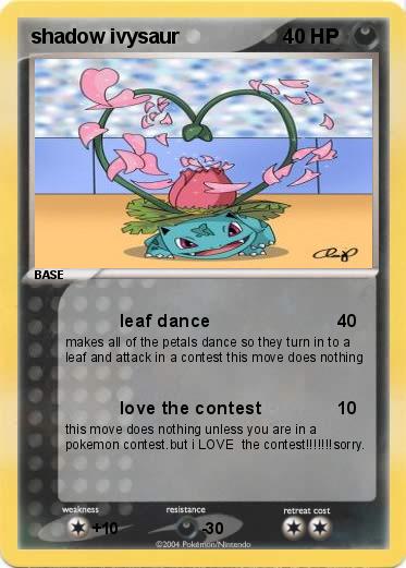 Pokémon shadow ivysaur - leaf dance - My Pokemon Card