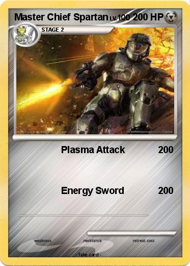 Pokémon Master Chief Spartan - Plasma Attack - My Pokemon Card