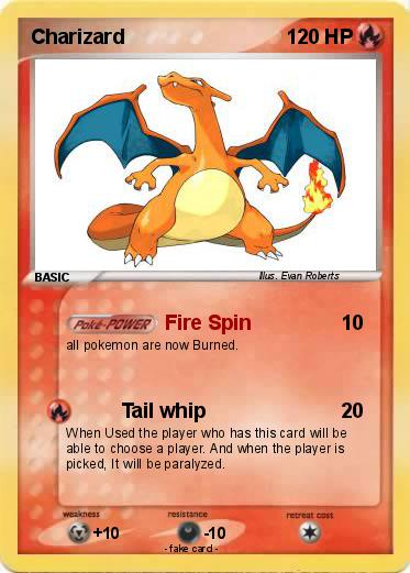 Pokémon Charizard 6542 6542 - Fire Spin - My Pokemon Card