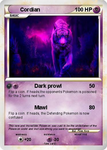 Pokémon Cordian - Dark prowl - My Pokemon Card
