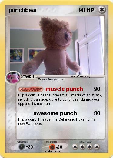 Pokémon punchbear - muscle punch - My Pokemon Card