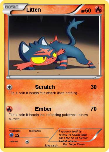 Pokémon Litten 138 138 - Scratch - My Pokemon Card