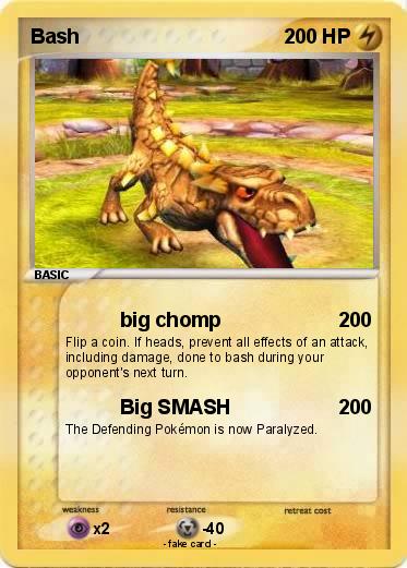 Pokémon Bash 123 123 - big chomp - My Pokemon Card