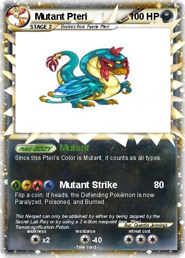 Pokémon Mutant Pteri - Mutant - My Pokemon Card