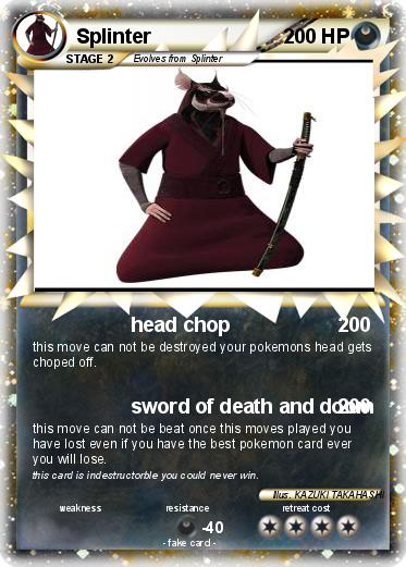 Pokémon Splinter 26 26 - head chop - My Pokemon Card