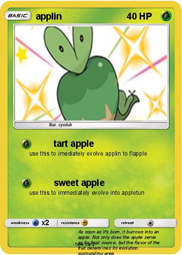 Pokémon applin 8 8 - tart apple - My Pokemon Card