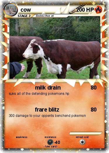 Pokémon cow 104 104 - milk drain - My Pokemon Card