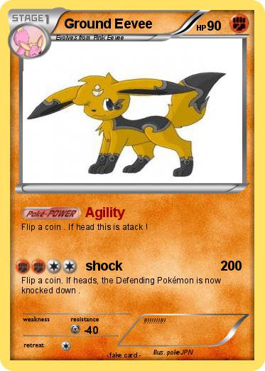 Pokémon Ground Eevee - Agility - My Pokemon Card