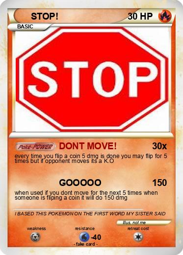 Pokémon STOP 257 257 - DONT MOVE! - My Pokemon Card