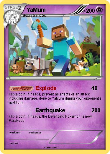 Pokémon YaMum 1 1 - Explode - My Pokemon Card