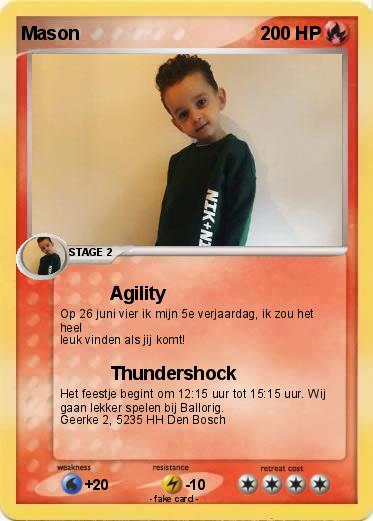 Pokémon Mason 494 494 - Agility - My Pokemon Card