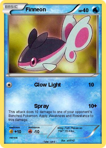 Pokémon Finneon 12 12 - Glow Light - My Pokemon Card