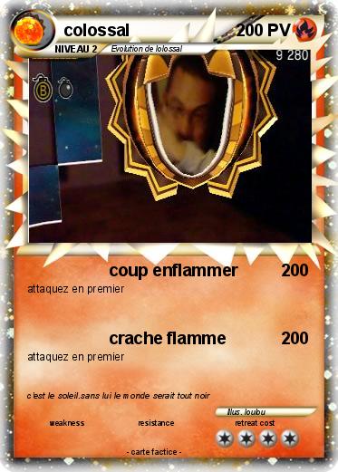 Pokémon colossal - coup enflammer - Ma carte Pokémon