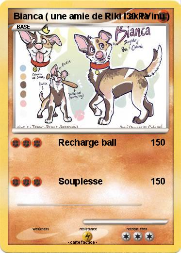 Pokémon Bianca une amie de Riki l akita - Recharge ball - Ma carte Pokémon