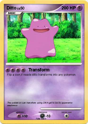 Pokémon Ditto 509 509 - Transform - My Pokemon Card