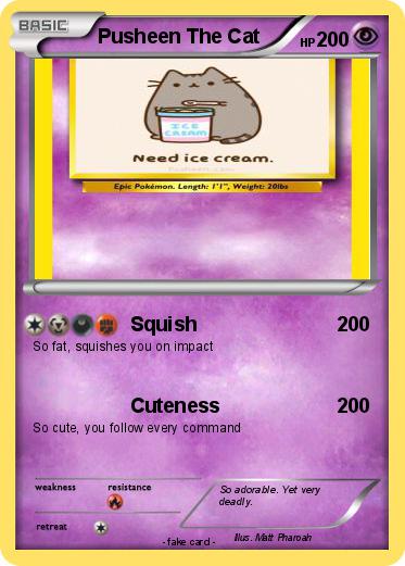 Pokémon Pusheen The Cat 9 9 - Squish - My Pokemon Card