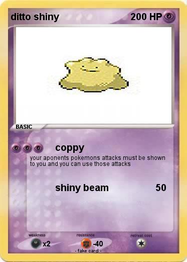 Pokémon ditto shiny 1 1 - coppy - My Pokemon Card