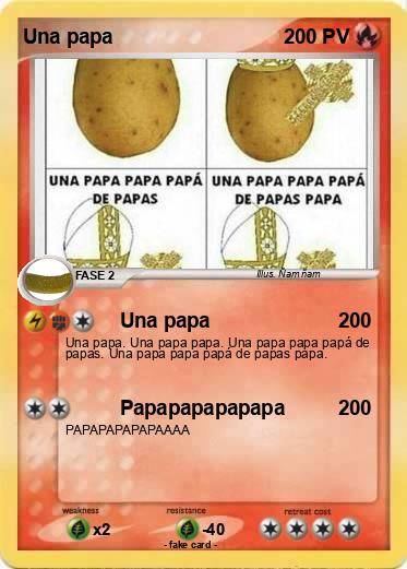 Pokémon Una papa - Una papa - Mi carta pokémon