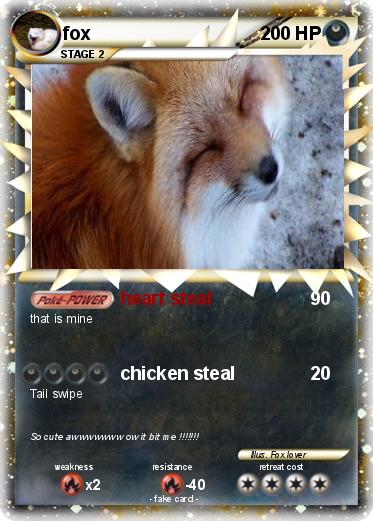 Pokémon fox 977 977 - heart steal - My Pokemon Card