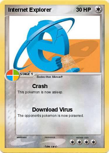 Pokémon Internet Explorer 158 158 - Crash - My Pokemon Card