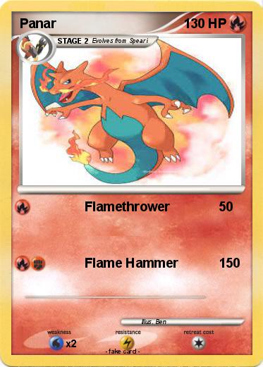 Pokémon Panar - Flamethrower - My Pokemon Card