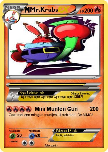 Pokémon Mr Krabs 341 341 - Mini Munten Gun - My Pokemon Card