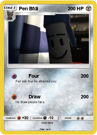 Pokémon Pen Bfdi - Four - My Pokemon Card