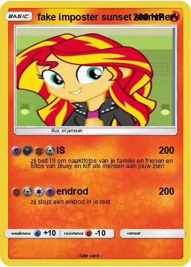 Pokémon fake imposter sunset shimmer - IS - My Pokemon Card