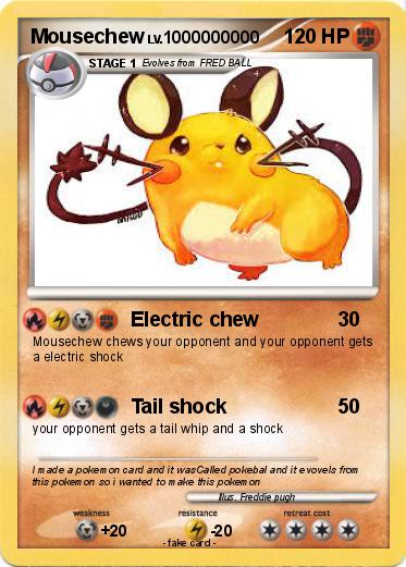 Pokémon Mousechew - Electric chew - My Pokemon Card