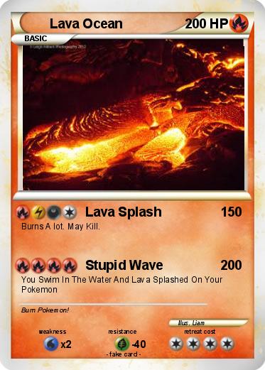 Pokémon Lava Ocean - Lava Splash - My Pokemon Card