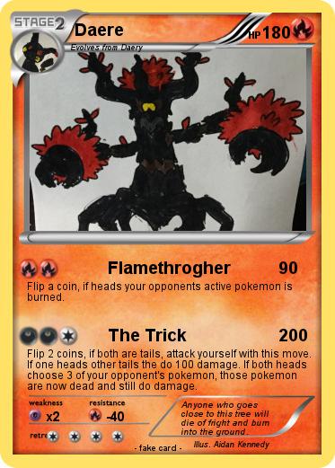 Pokémon Daere 1 1 - Flamethrogher - My Pokemon Card