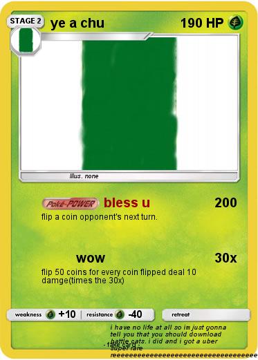 Pokémon ye a chu - bless u - My Pokemon Card