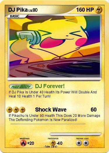 Pokémon DJ Pika 5 5 - DJ Forever! - My Pokemon Card