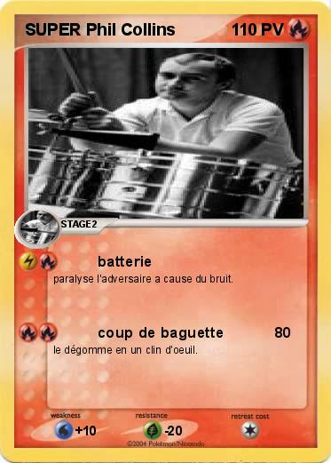 Pokémon SUPER Phil Collins - batterie - Ma carte Pokémon
