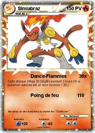 Pokémon Simiabraz 410 410 - Dance-Flammes - Ma carte Pokémon