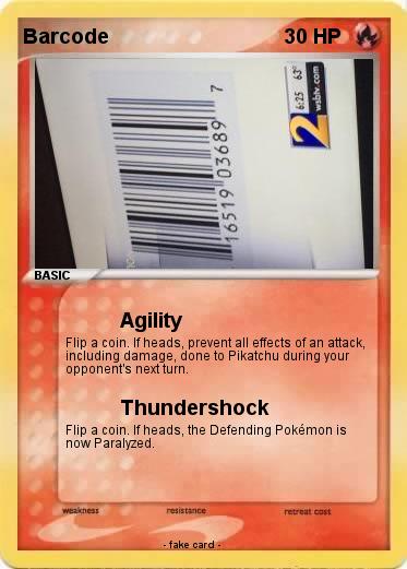 Pokémon Barcode 8 8 - Agility - My Pokemon Card