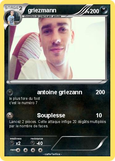 Pokémon griezmann 9 9 - antoine griezann - Ma carte Pokémon