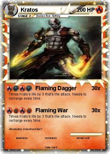 Pokémon Kratos 188 188 - Flaming Dagger - My Pokemon Card