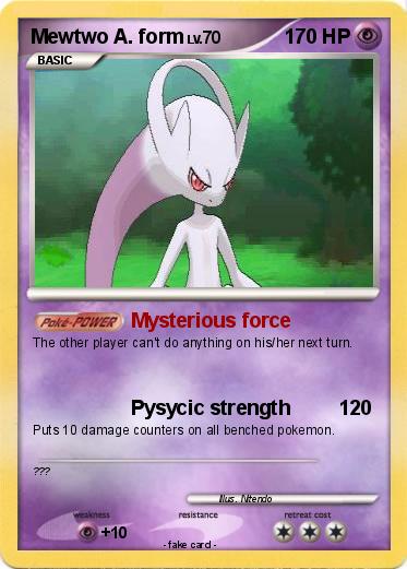 Pokémon Mewtwo A form - Mysterious force - My Pokemon Card