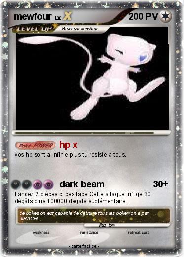 Pokémon mewfour 86 86 - hp x - Ma carte Pokémon